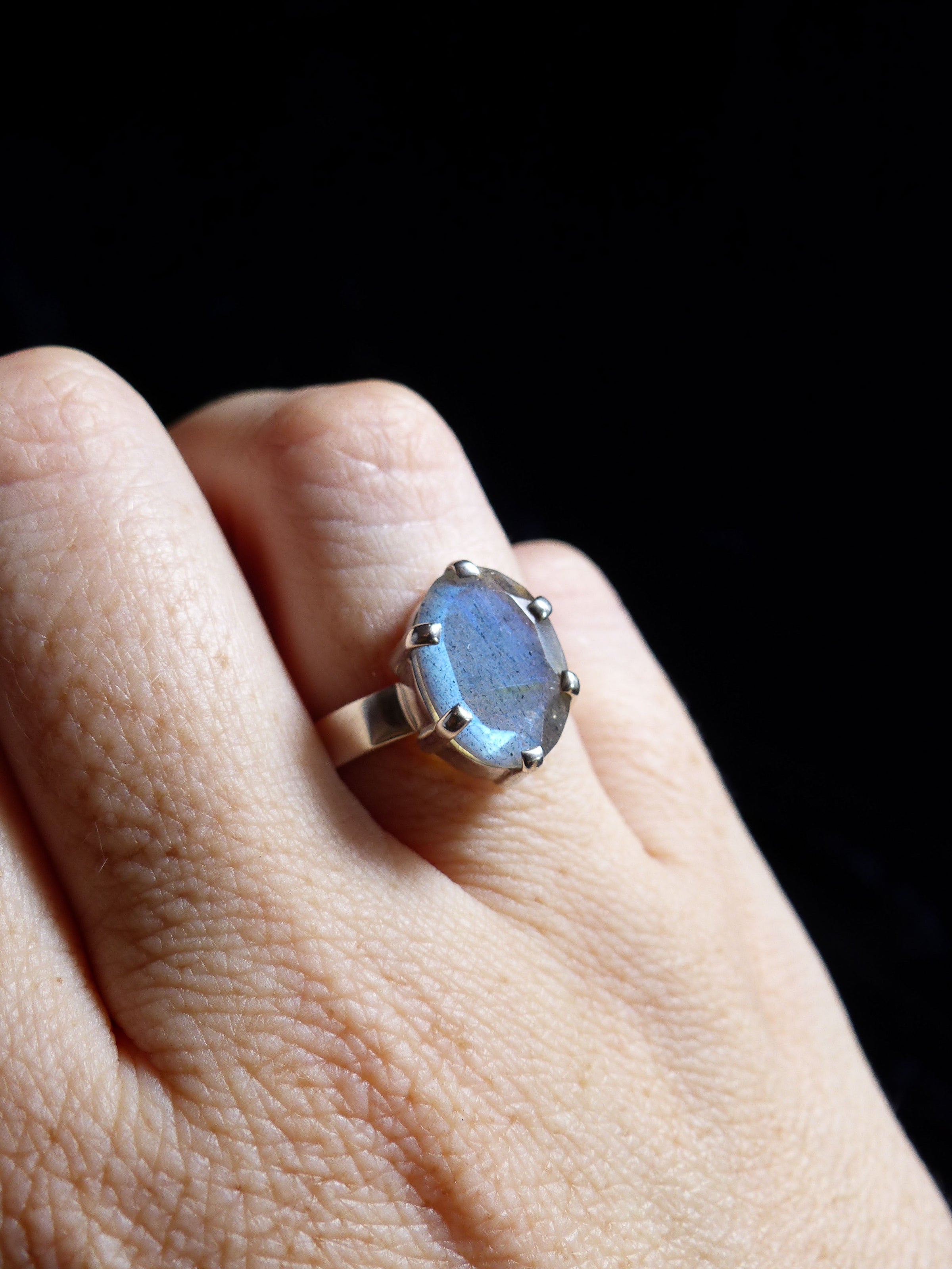 Eventide - Labradorite Stacking Ring (large) – Wayfinder Jewelry